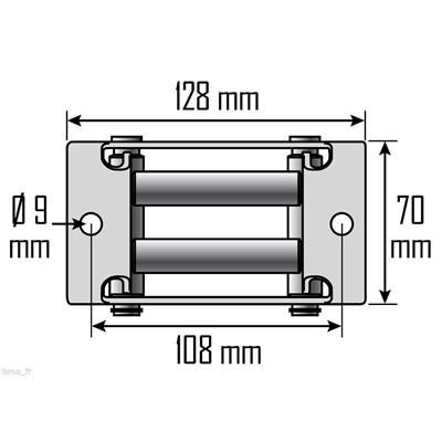 Guide câble à rouleaux pour treuil